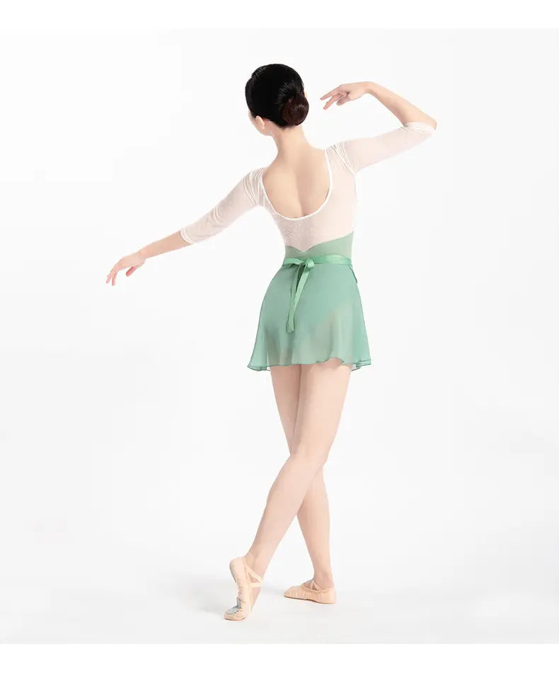 Verona Mesh Overlay Leotard - Sage Green – Jamzz